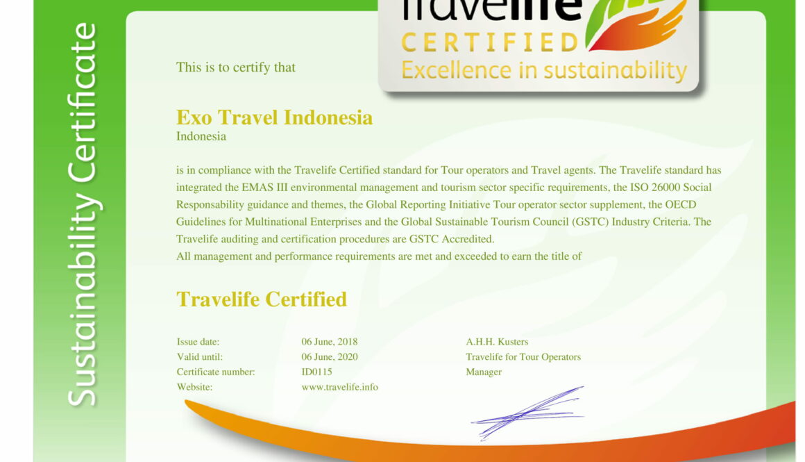 Sustainability Certifications – EXO